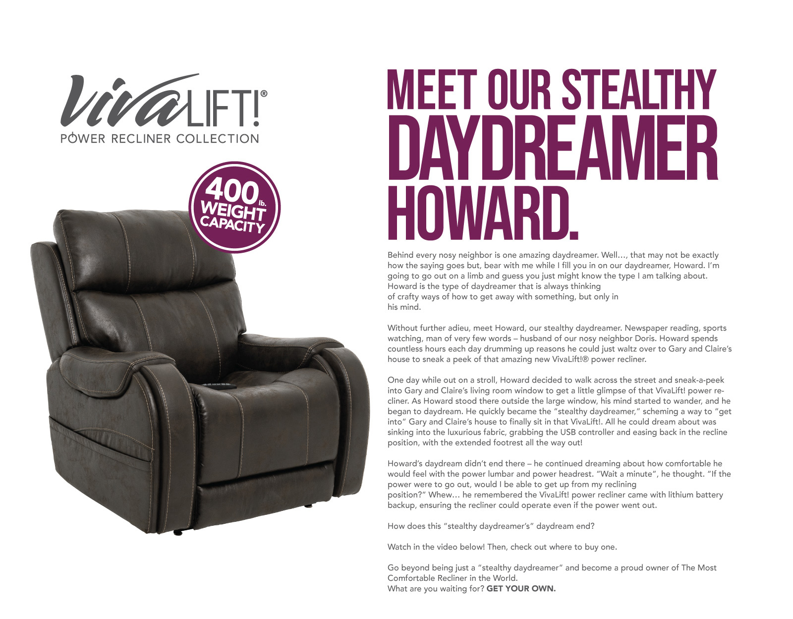 Pride Mobility® | VivaLIFT! Power Recliners